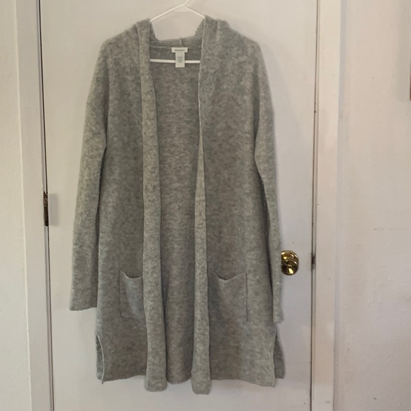 Sundance | Sweaters | Sundance Pearl Grey Merino Wool Hooded Duster ...